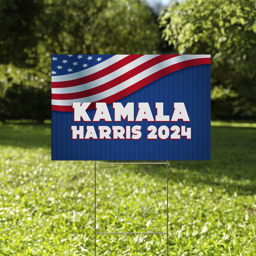 Kamala Harris 2024 President Yard Sign With H-stake, Garden Decor ...