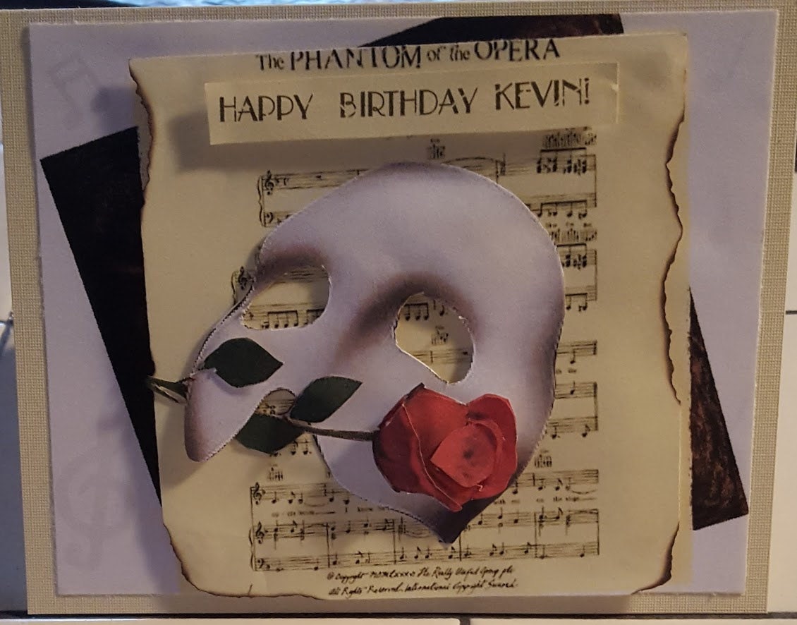 Phantom of the Opera Birthday Card Phantom of the Opera Card | Etsy