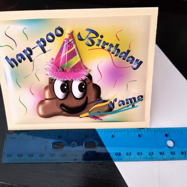 Poop Emoji 3d Card - Etsy