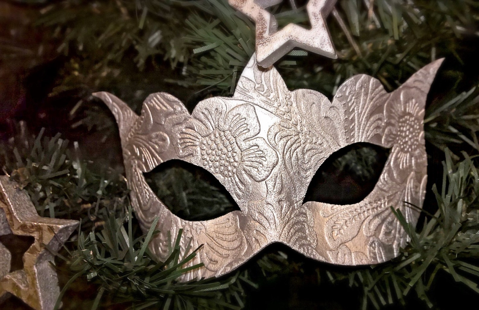 Masquerade Mask Decoration Set of 5 Christmas Tree - Etsy