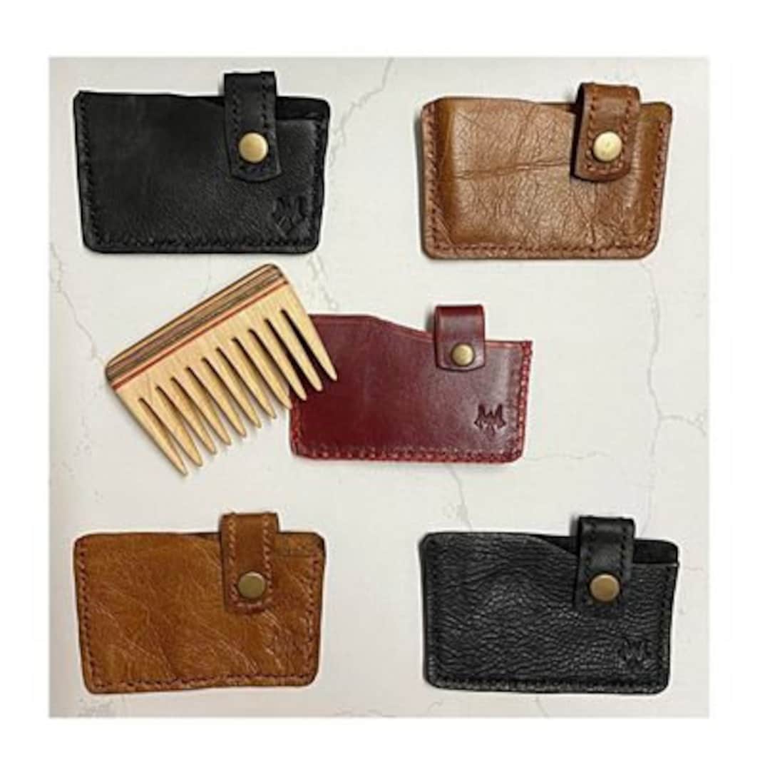 Beard Comb Case, Comb Slip Case, Leather Comb Case, Fits Woodsman ...