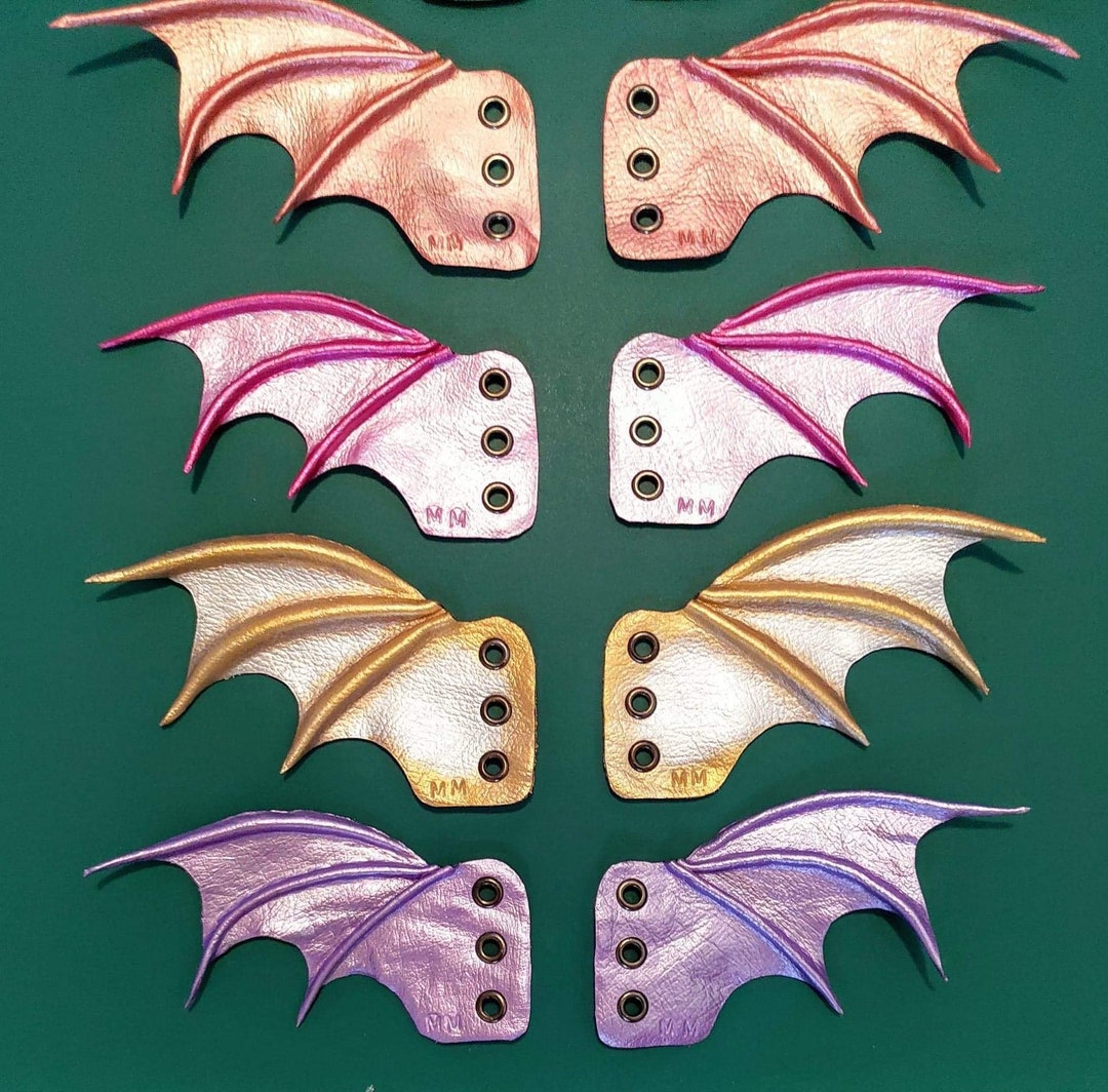 Shoe Wings, Bat Dragon Wing Shoe Accessory, Leather Wing Accessories ...