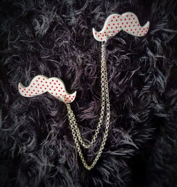 Moustache Tache Moustache Lapel Pin Tie Tac Brooch Quirky | Etsy