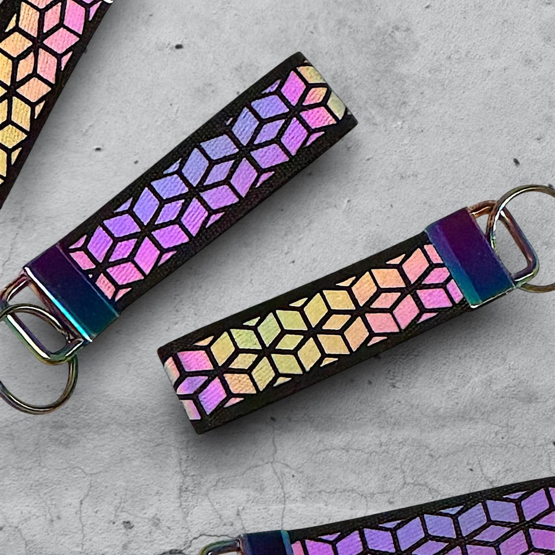 Reflective Keyring, Smaller Size, Safety Hi Visibility, Belt Loop, Key ...