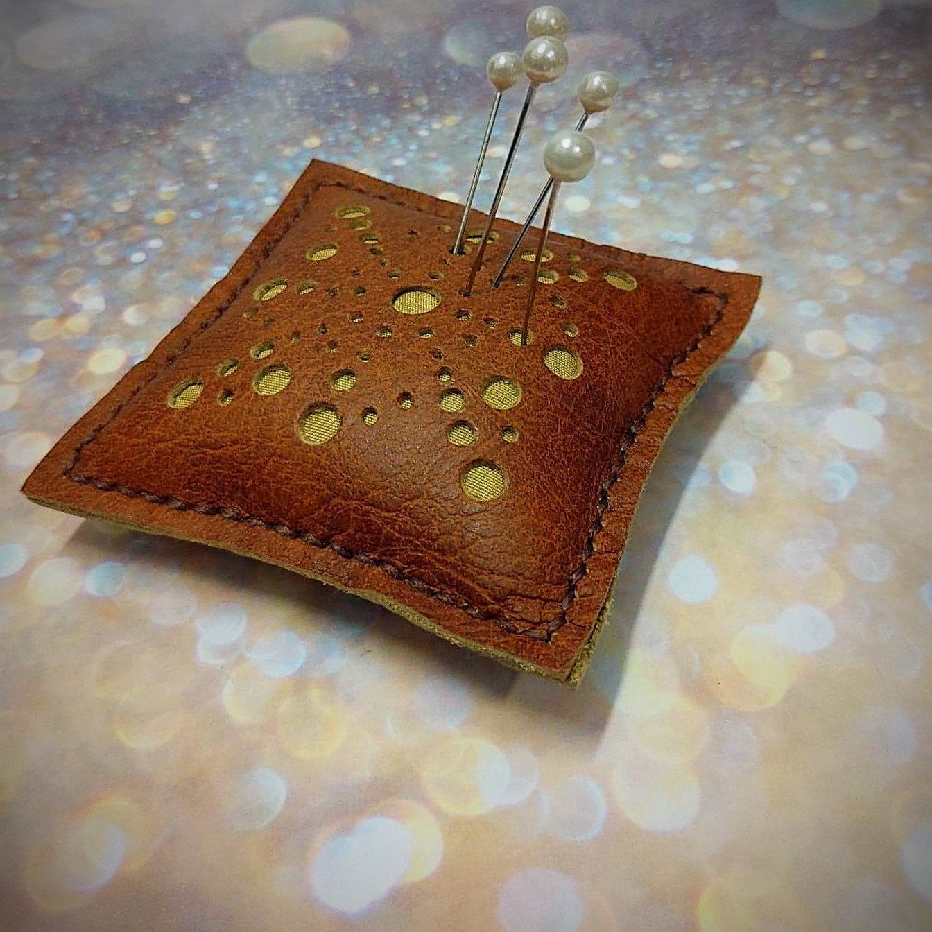 Pin Cushion Leather Pin Cushion Dressmakers Help Unique | Etsy