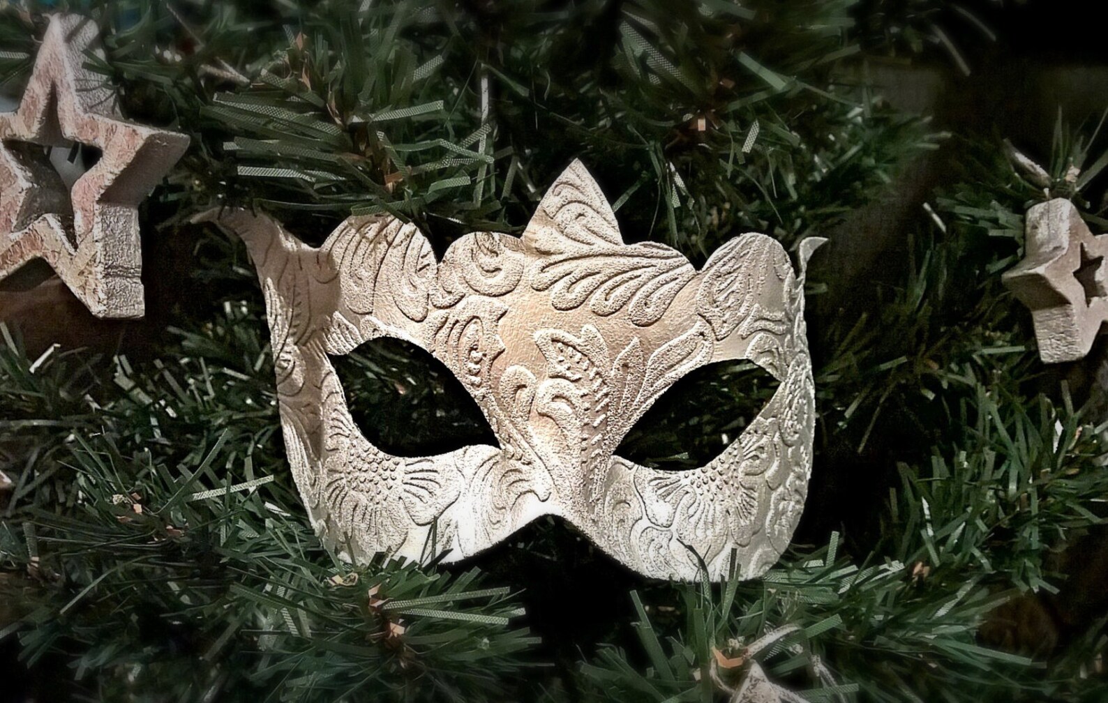 Masquerade Mask Decoration, Set of 5, Christmas Tree Decorations ...