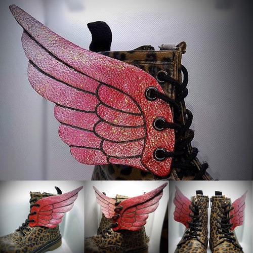 Shoe Wings Large Wing Unique Cosplay Leather Wing Shoe - Etsy