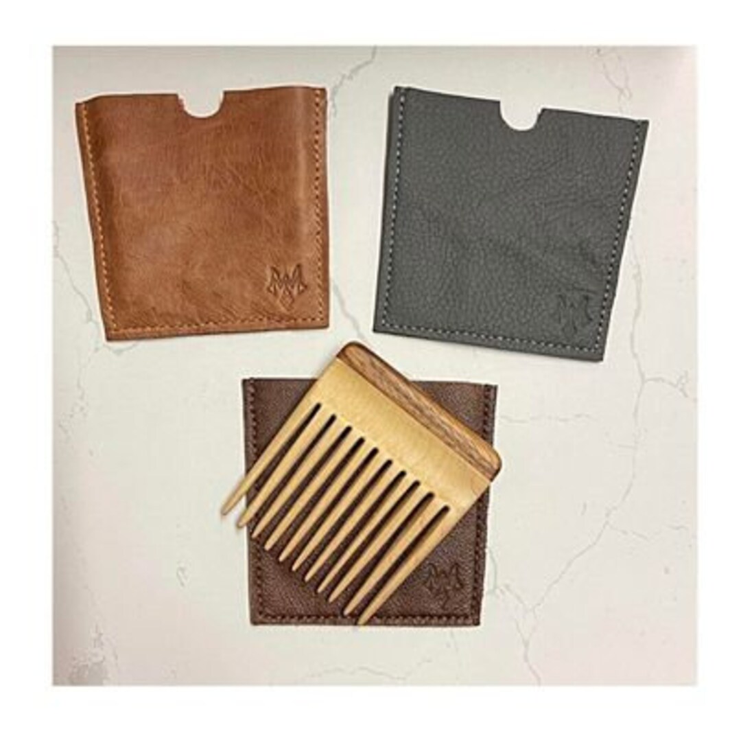Beard Comb Case, Comb Slip Case, Leather Comb Case, Fits Woodsman ...