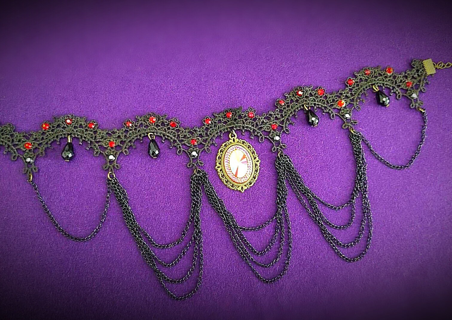 Collar de gótico collar gótico collar de encaje | Etsy