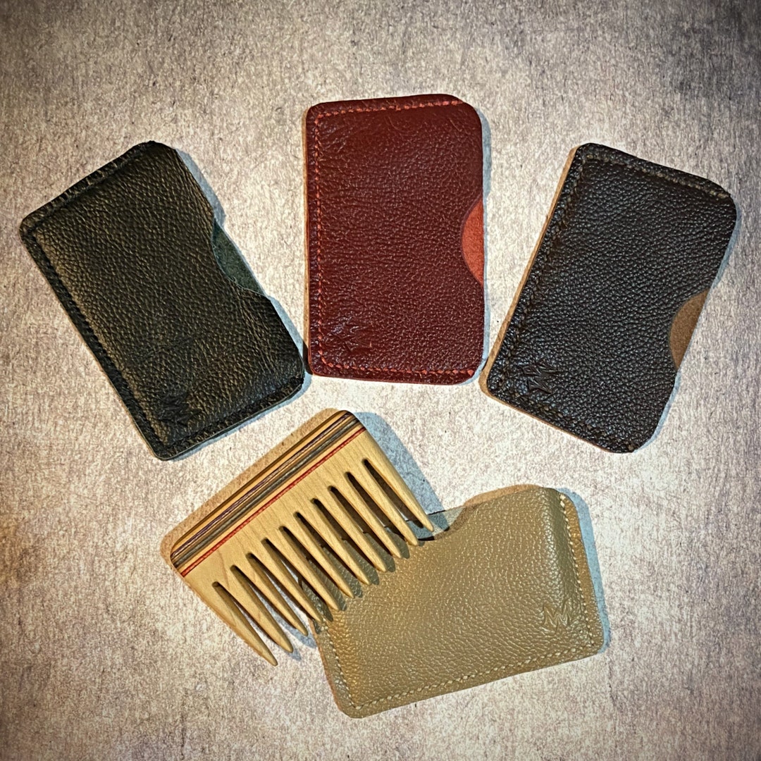 Beard Comb Case, Comb Slip Case, Leather Comb Case, Fits Woodsman ...