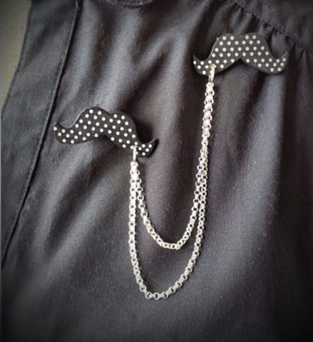 Moustache, Tache, Moustache Lapel Pin, Tie Tac, Brooch, Quirky ...