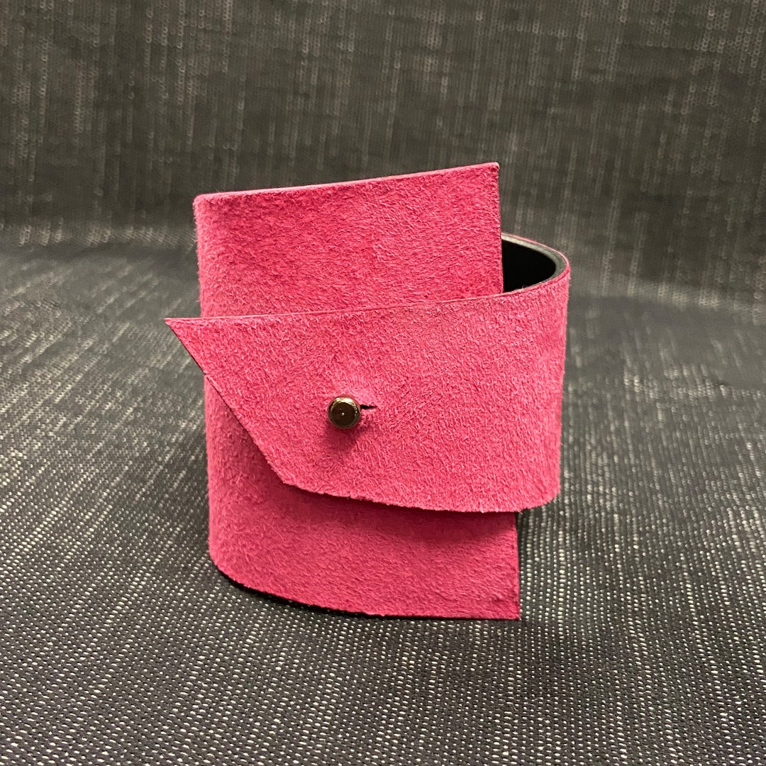 Leather Cuff Bracelet, Suede Leather, Avant Garde, Unique, Simplistic ...