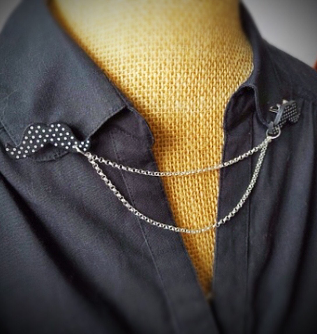 Moustache Tache Moustache Lapel Pin Tie Tac Brooch Quirky | Etsy