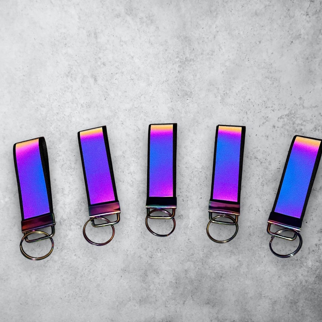 Reflective Keyring, Smaller Size, Safety Hi Visibility, Belt Loop, Key ...