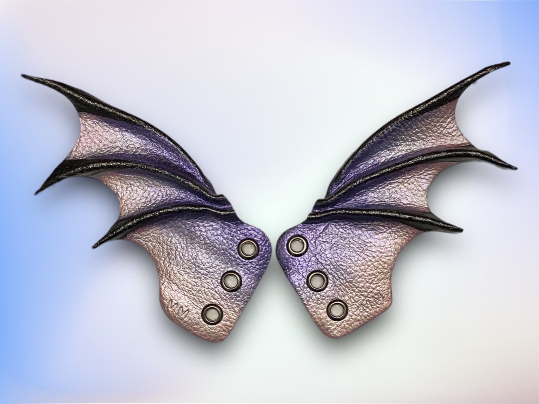 Handmade, Leather, Shoe Accessories, Bat Wings, Leather Wings, Shoe ...