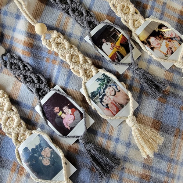 Macrame Photo Hanger - Etsy