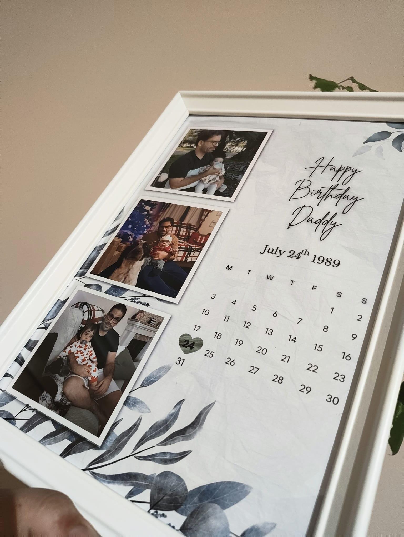 Personalized Photo Birthday Calendar Print: Custom Date Keepsake - Etsy