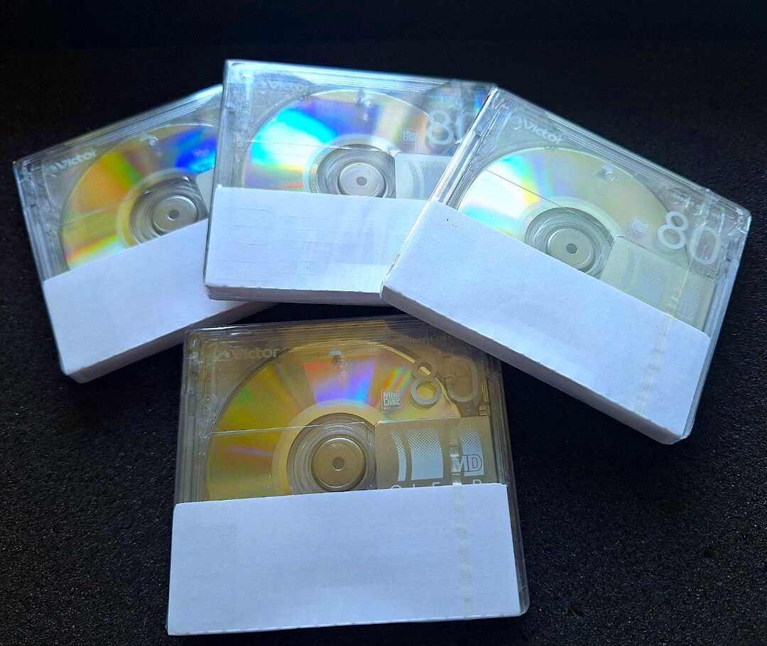 Vintage Sealed Blank Victor (JVC) Minidisc 80 Minutes Clear White ...