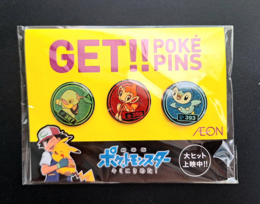 Official Limited Nintendo X AEON Pokémon Pins Badges, Diamond, Pearl ...