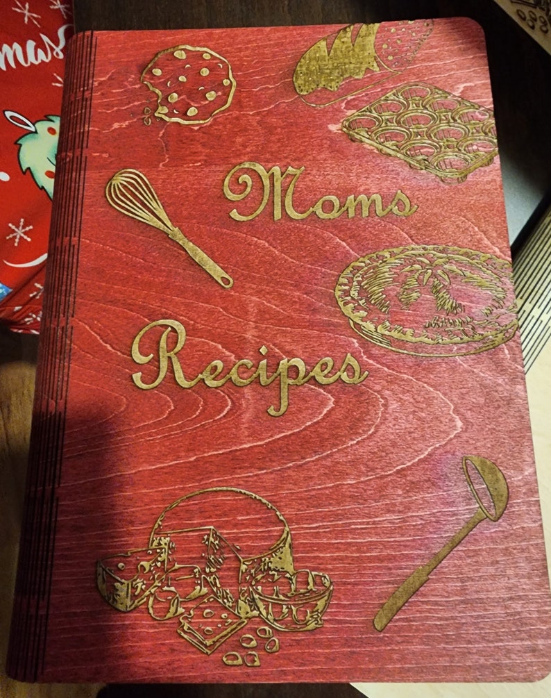 Customized Wood Laser Cut and Engraved Recipe Book. - Etsy