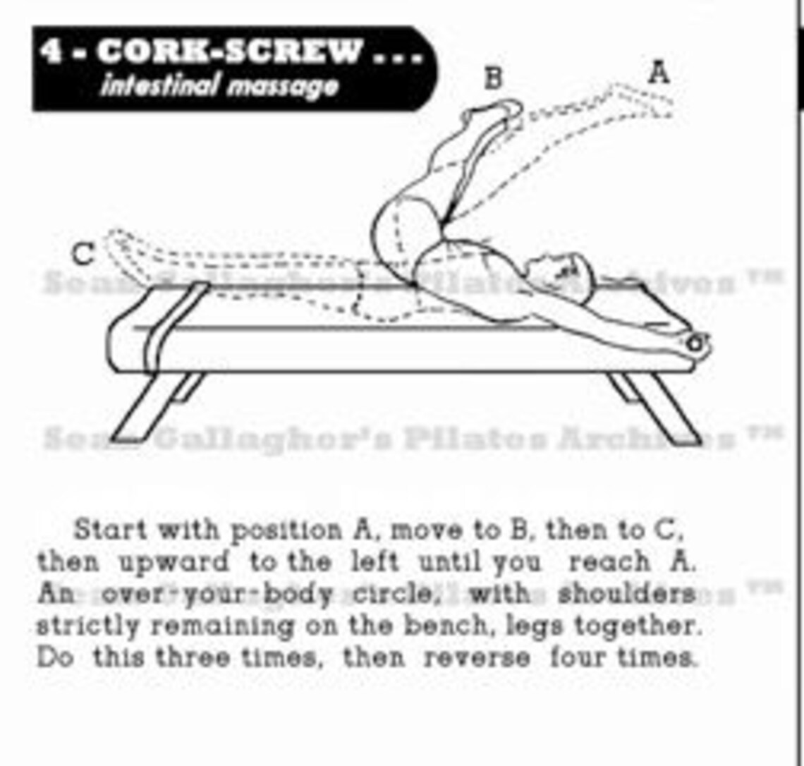 Pilates Bench Mat Poster - Etsy