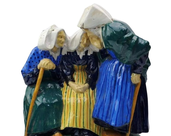 Rare Large Quimper Sculpture the Gossips 15 Inches - Etsy