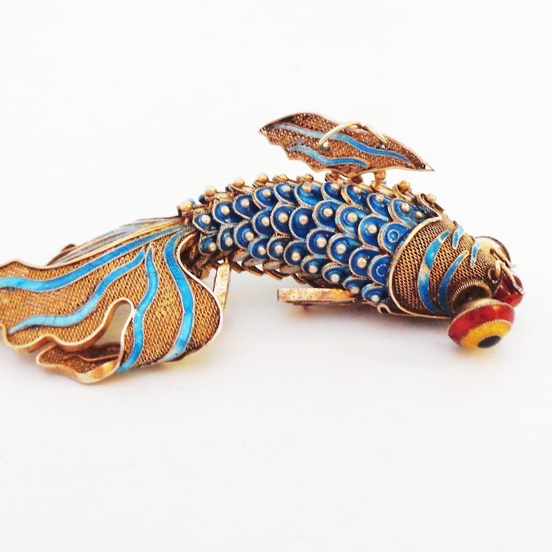 Enamel Fish - Etsy