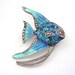 Angel Fish Pin of German Enamel on Sterlng With Marcasites - Etsy