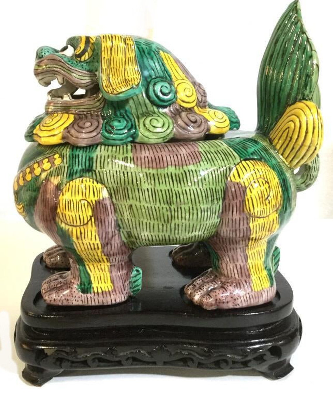 Fu Dog Foo Dog Censer or Lidded Box on Stand Asian Chinese Japanese - Etsy