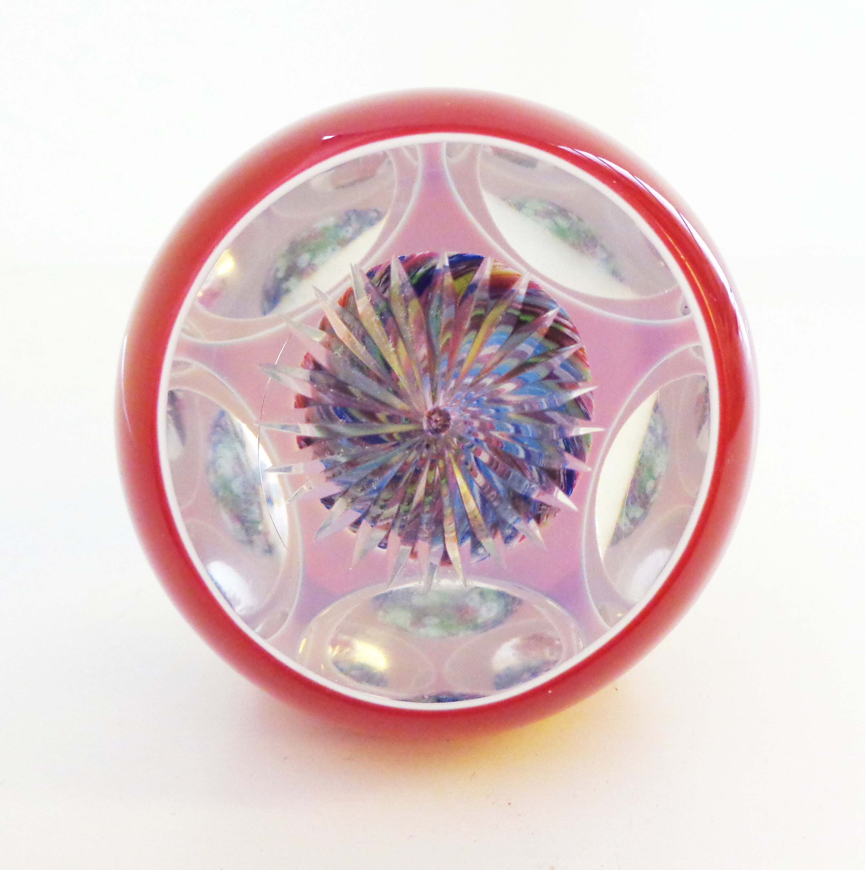 St. Louis France French Crystal Paperweight With Twisted Mushroom and ...