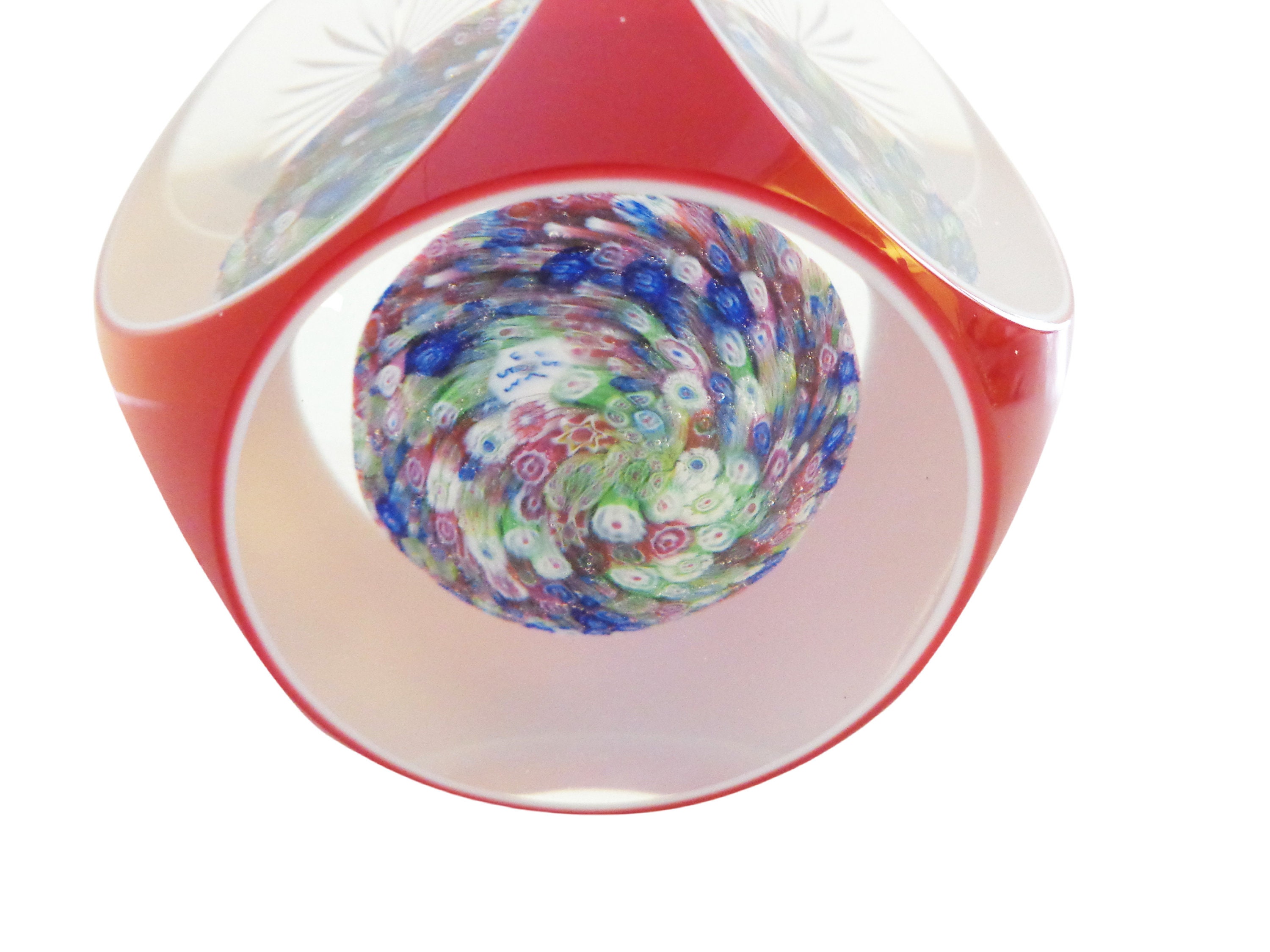 St. Louis France French Crystal Paperweight With Twisted Mushroom and ...