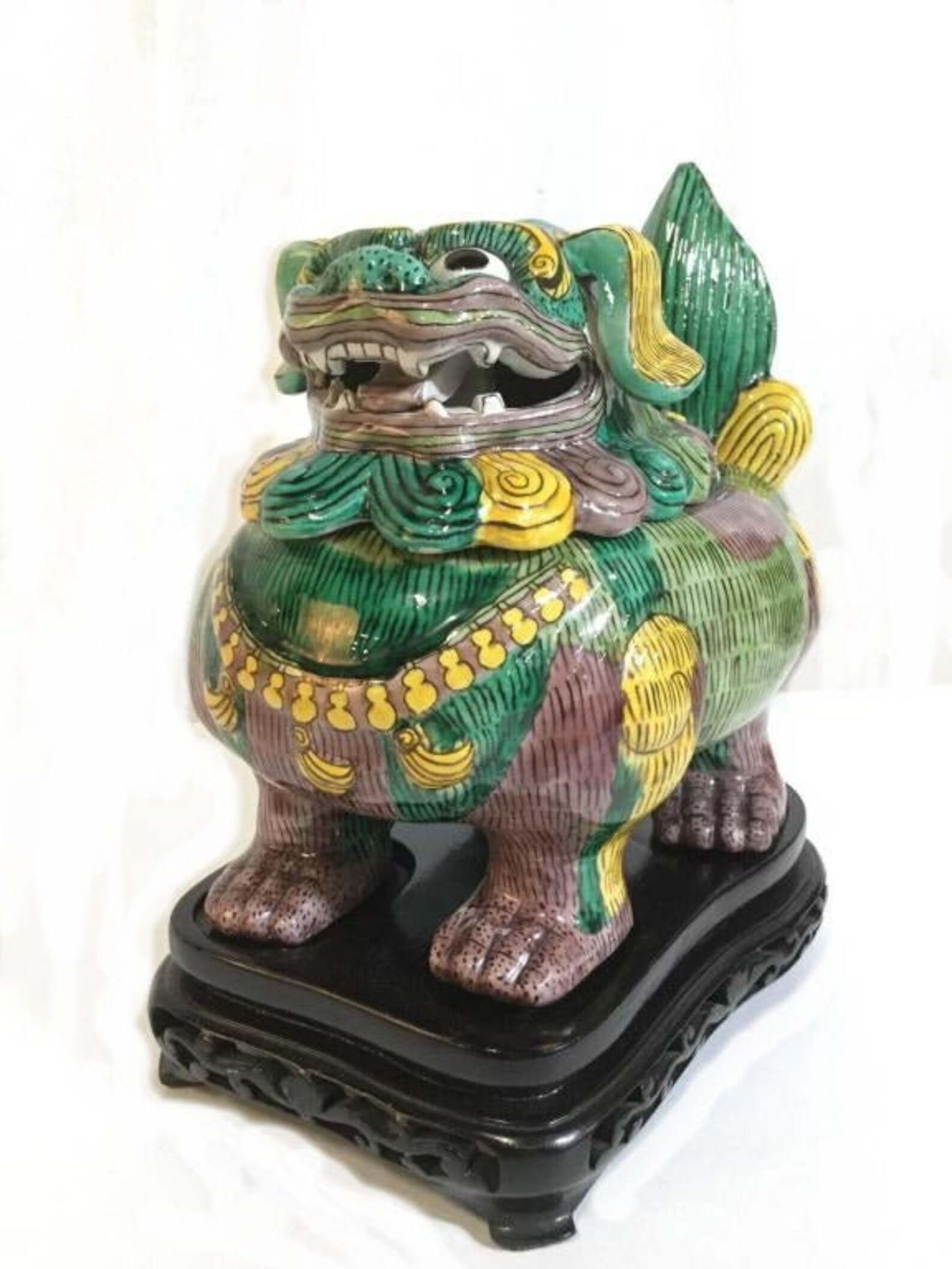 Fu Dog Foo Dog Censer or Lidded Box on Stand Asian Chinese Japanese - Etsy