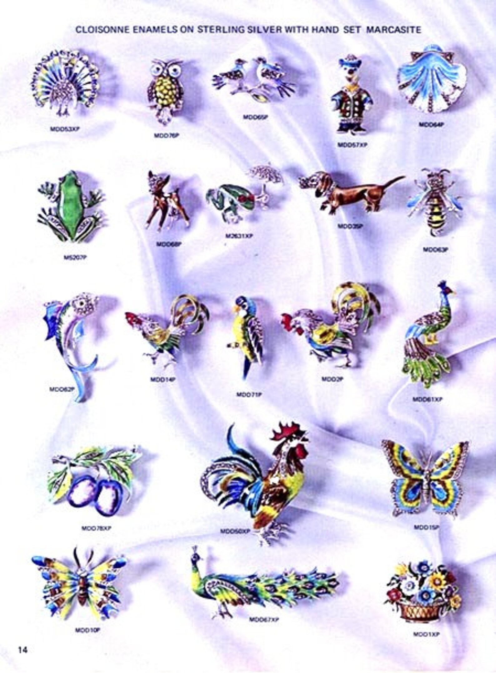 Angel Fish Pin of German Enamel on Sterlng With Marcasites - Etsy