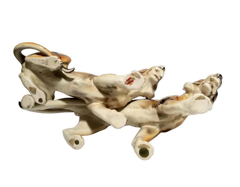 Large Keramos Vienna Austria Pair of Tigers - Etsy
