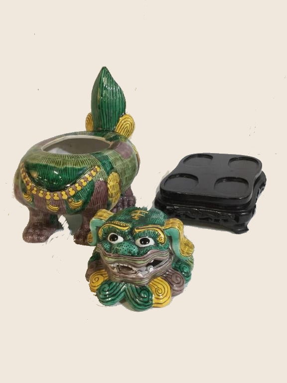 Fu Dog Foo Dog Censer or Lidded Box on Stand Asian Chinese Japanese - Etsy