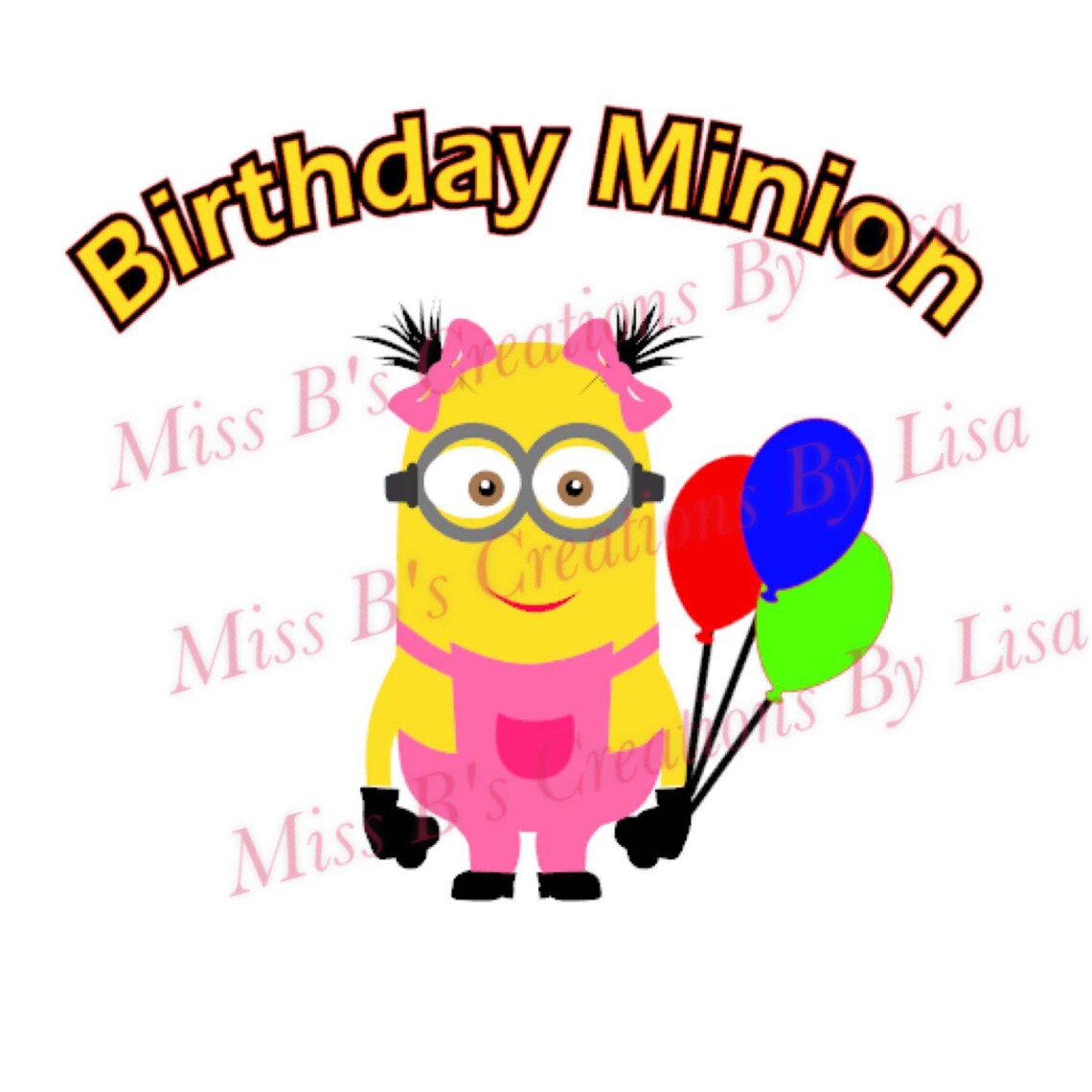 Girl Birthday Minion Svg Studio File Studio3 - Etsy