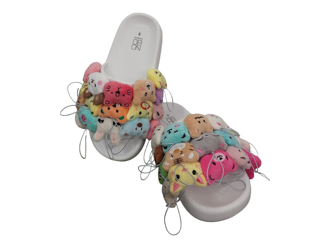 Cute Stuff Animal Sandals- Handmade Animal Plush Slippers - Women's ...