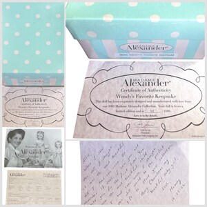 WENDY'S FAVORITE Keepsake Madame Alexander 8" Doll With Box and Tag ...