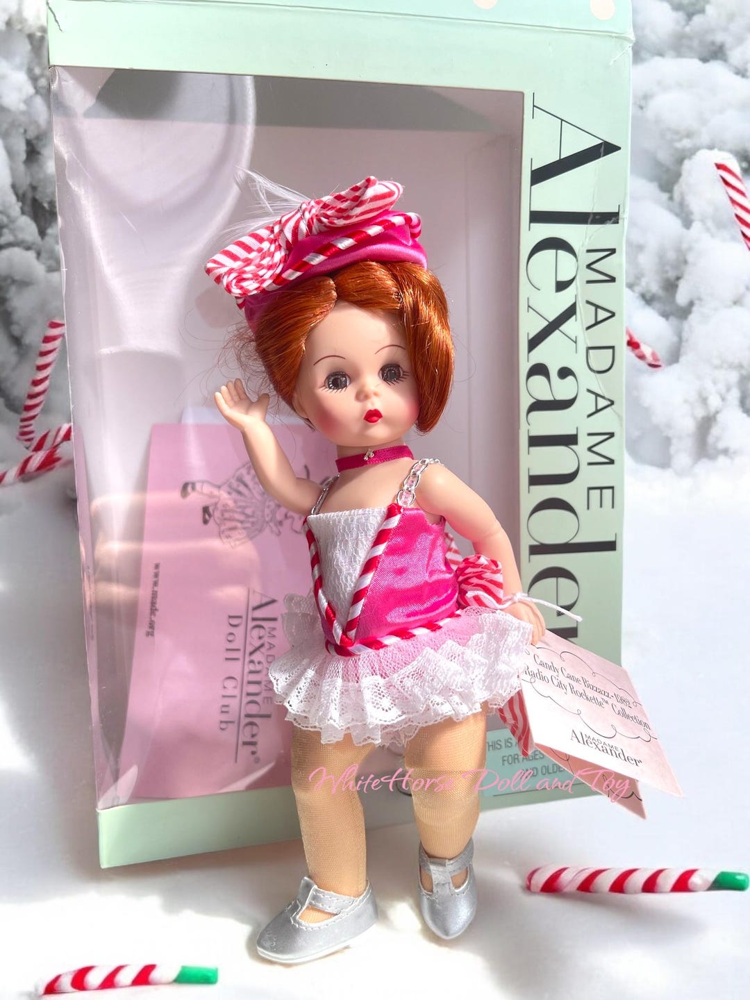 Madame Alexander Candy Cane Bizzazz Rockette NEW Bent Knee 8" Doll ...
