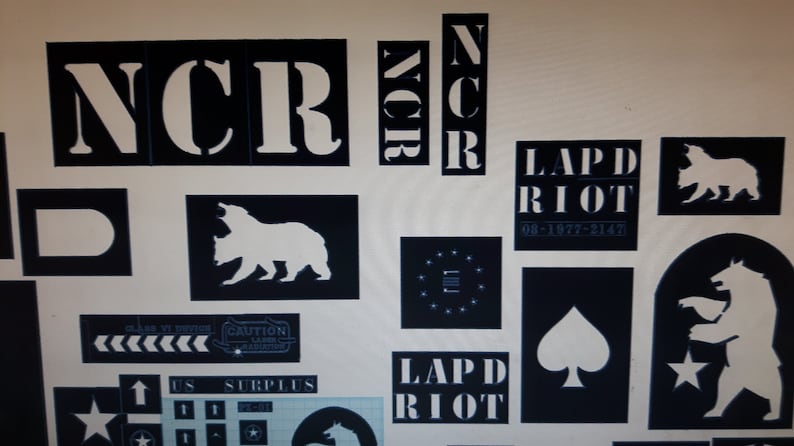Fallout and NCR Ranger Stencils 6 pack | Etsy