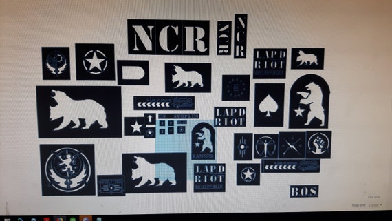 Fallout and NCR Ranger Stencils 6 pack | Etsy