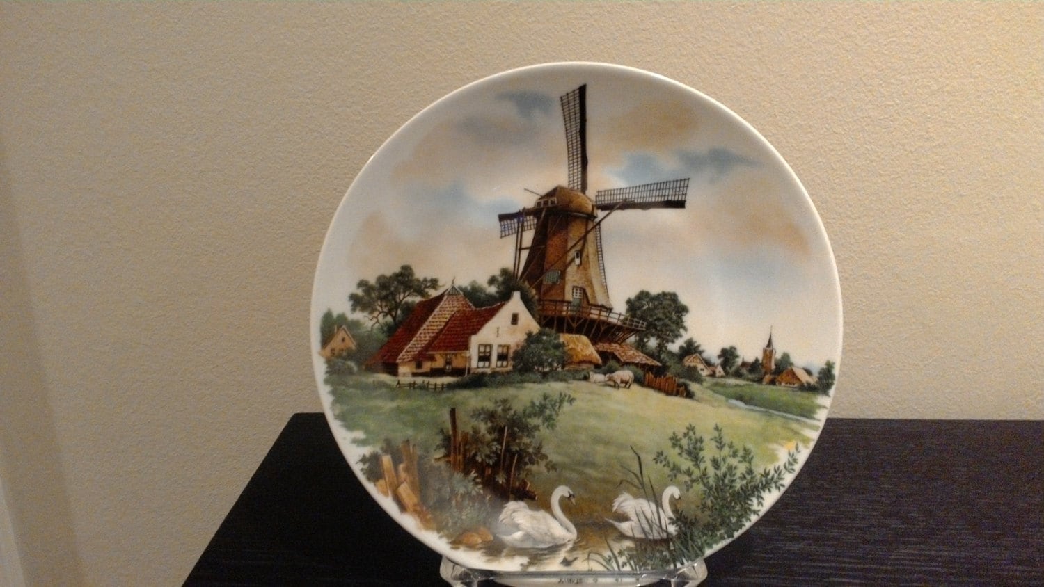 Royal Schwabap Hand Decorated Windmill Plate 1984 - Etsy