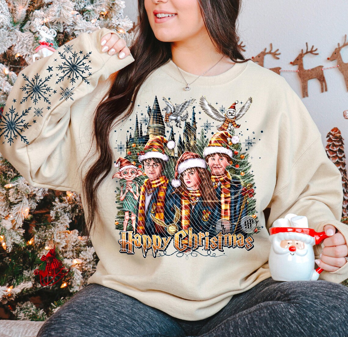 Harry, Hermione, Ron, Dobby (happy Christmas) - Etsy