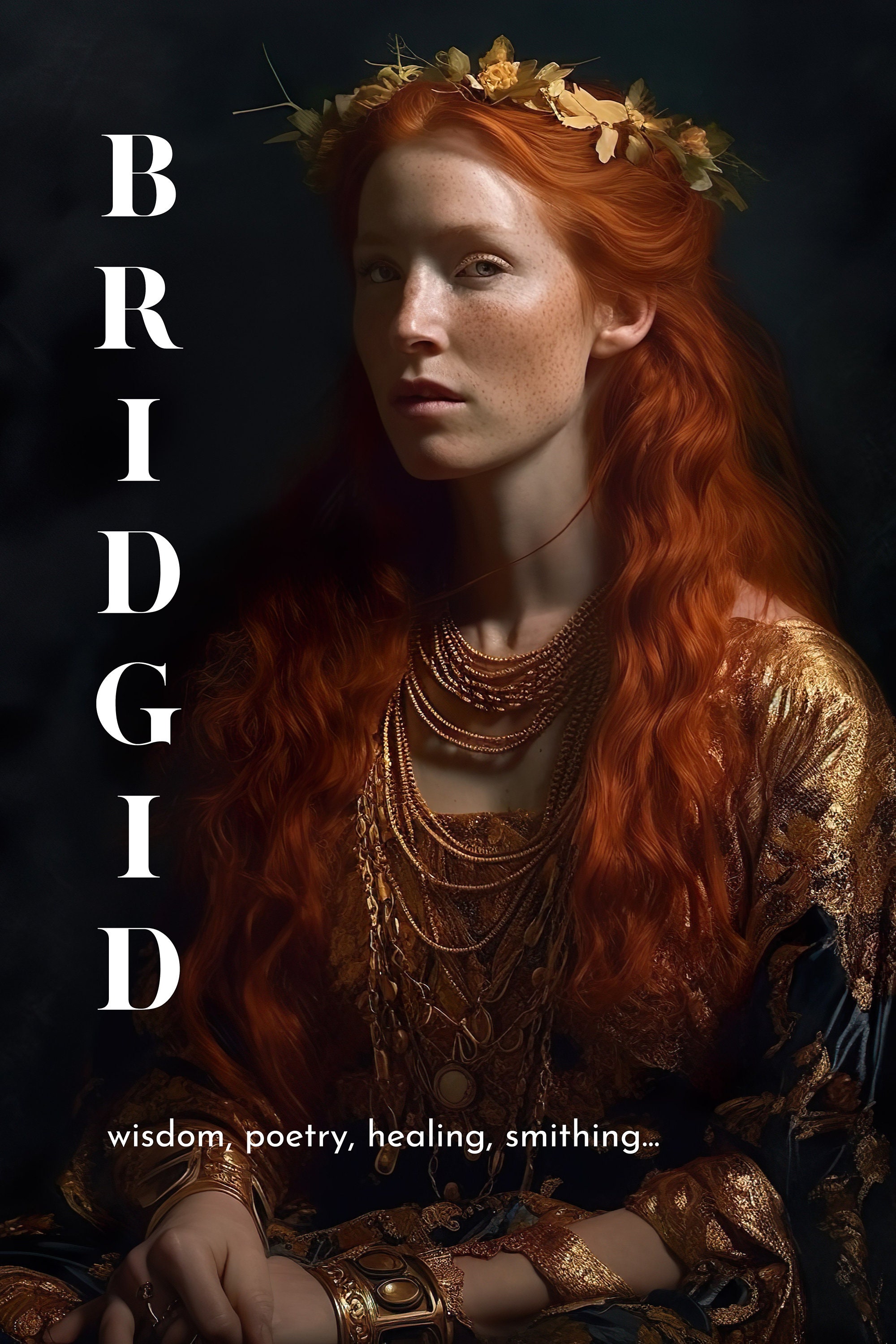 Brigid Goddess Art Print: Celtic Inspirational Wall Art (digital ...