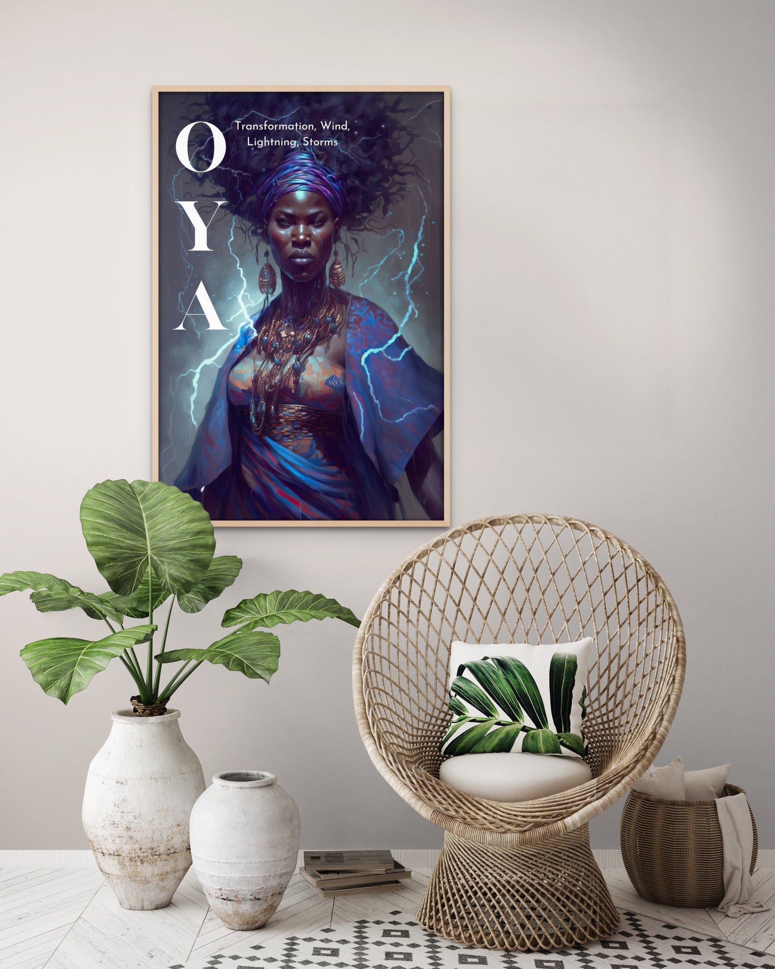 Goddess Oya Fierce Version: Warrior Goddess, Black Art, Orisha of ...