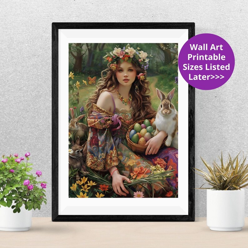 Goddess Ostara, Spring Nature, Anglo-saxon, Eostre German, Pagan ...