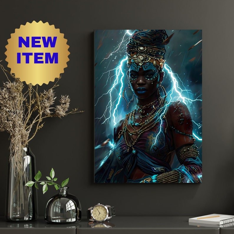 Orisha Oya Art Print: Fierce African Goddess of Storms (digital ...