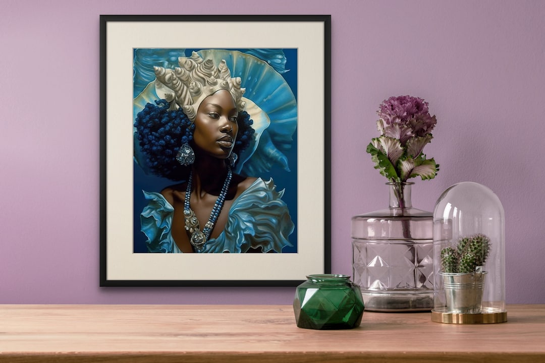 Goddess Yemaya, African Orisha Yemoja, Ocean Goddess Art, African Art ...