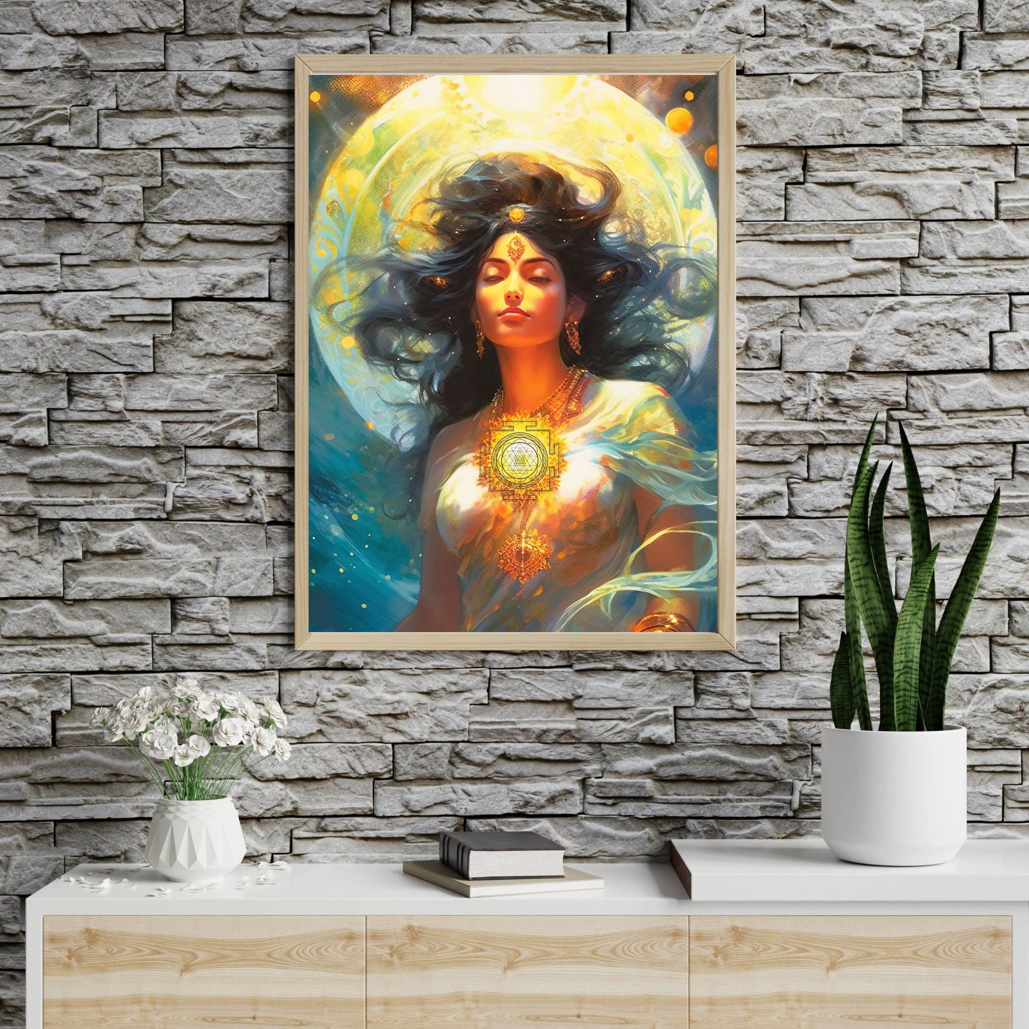 Goddess Sri Lalita Lalita Tripura Sundari, Goddess, Goddess Art Print ...