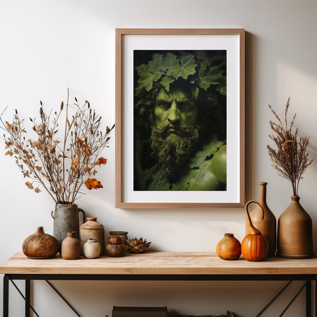 Green Man Print: Celtic Pagan God Art (digital Download) - Etsy